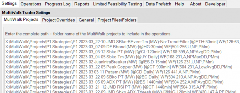 MultiWalk Framework for Algorithmic Development and Trading